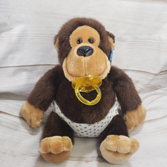 Dakin | Toys | Dakin Baby Hugo Monkey Pacifier Preemie Gorilla Blue Dot ...